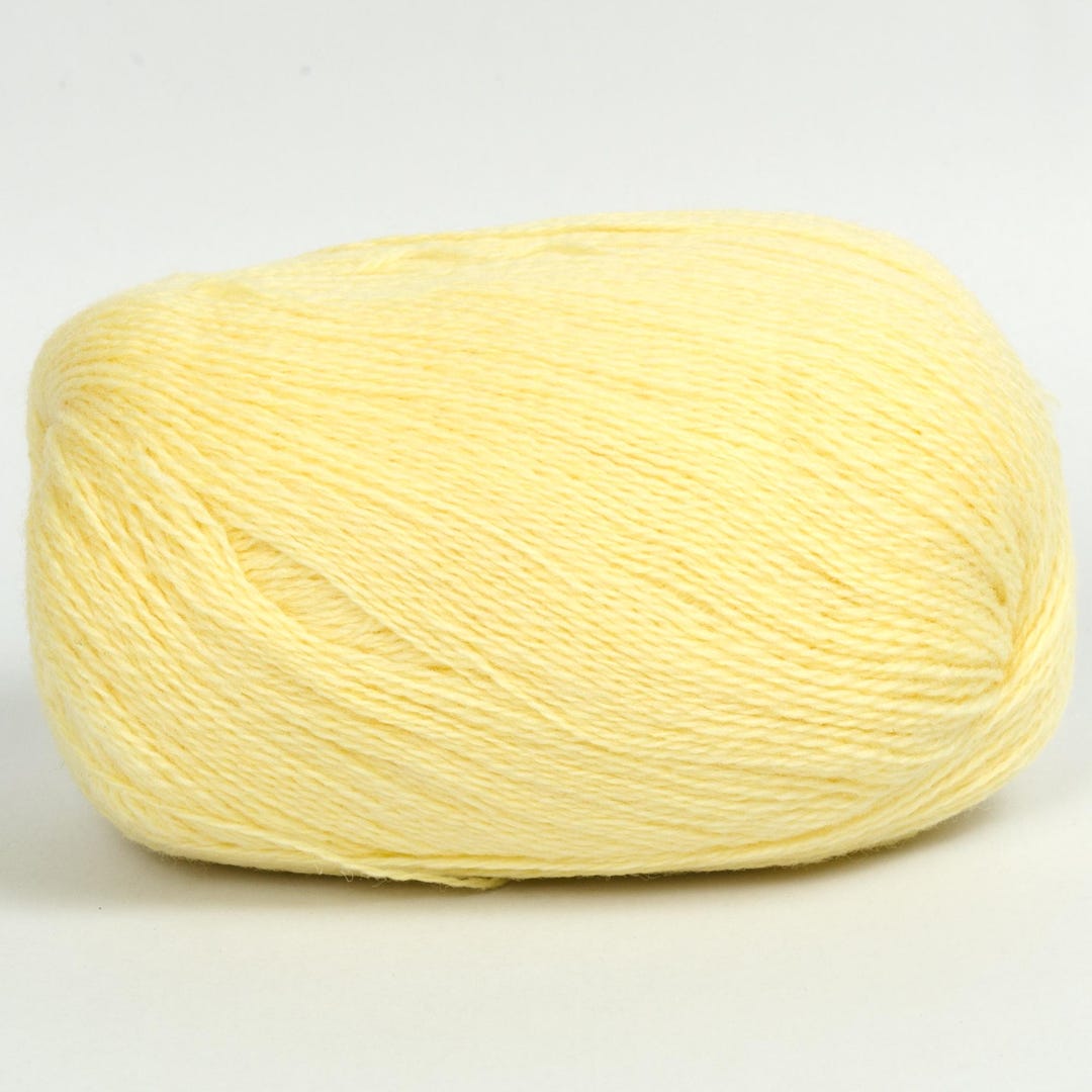 Merino Lace Yarn (dyed Pastel Yellow) 50g 400m 2 Ply Wool Knitting ...
