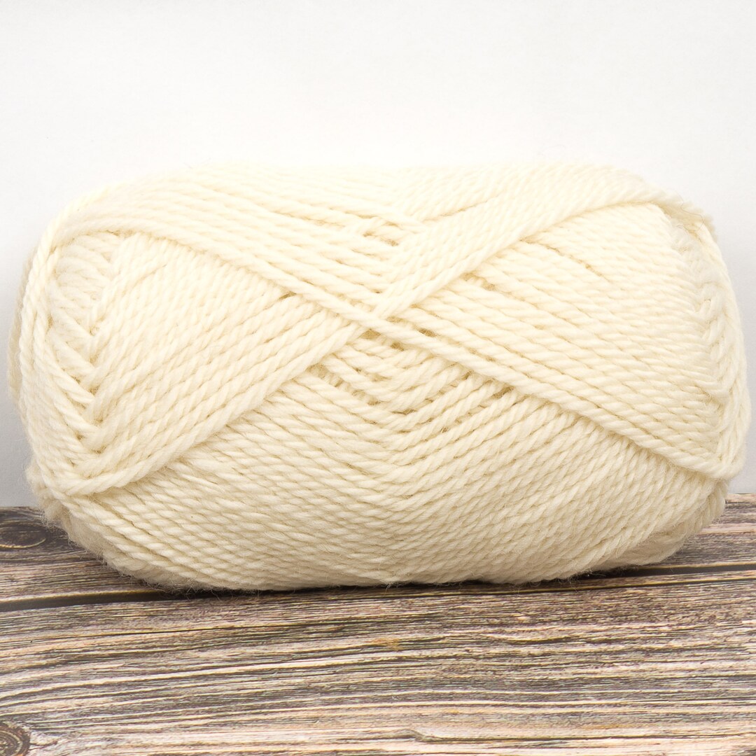 Merino 8 Ply Yarn (natural Cream) 50g 115m 8 Ply Wool Knitting Crochet ...