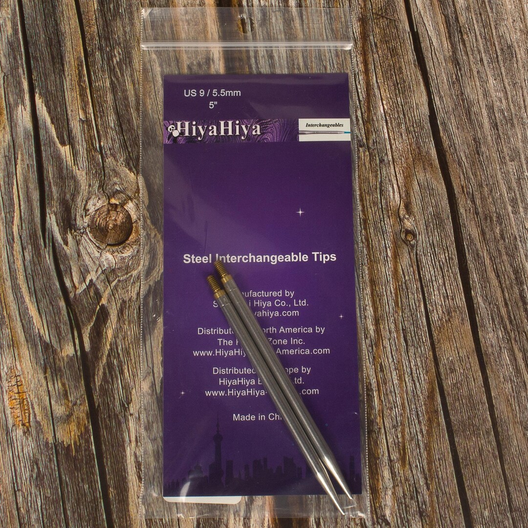 Hiyahiya Interchangable Needles steel Regular 5 Inch 5.50mm Knitting ...