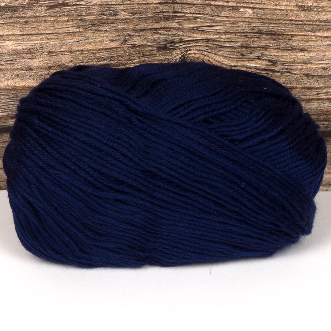 Silky Soft Yarn dyed Navy Blue 50g 130m 8ply Knitting - Etsy