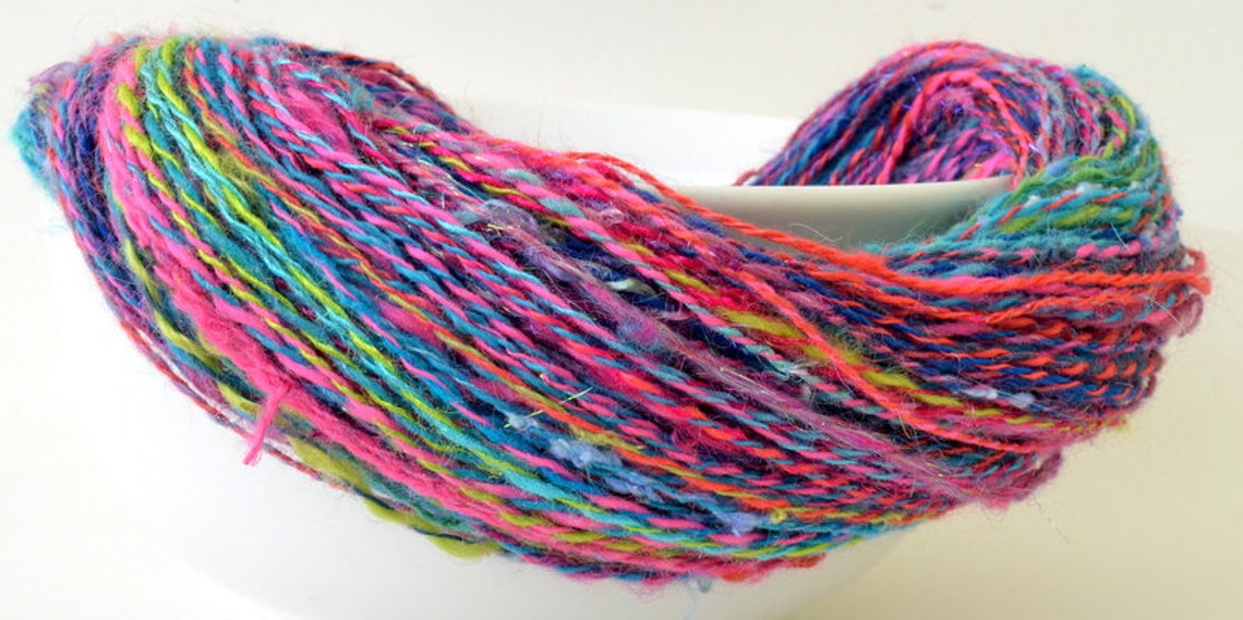 Handspun Yarn Hand Spun Merino Bamboo Silk Yarn Art Yarn - Etsy