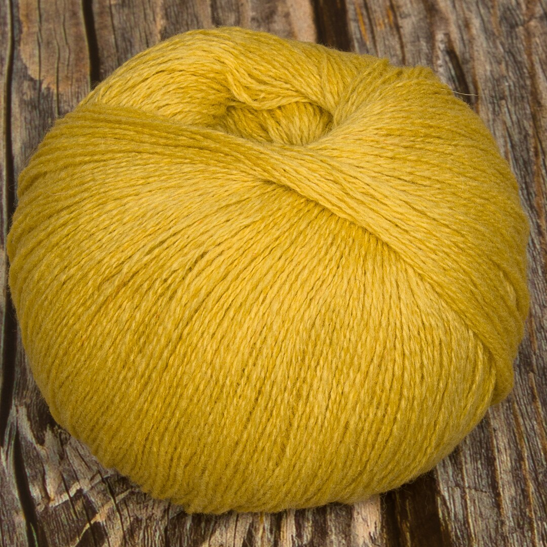 Merino Lace Yarn (dyed Yellow) 50g 400m 2 Ply Wool Knitting Crochet ...