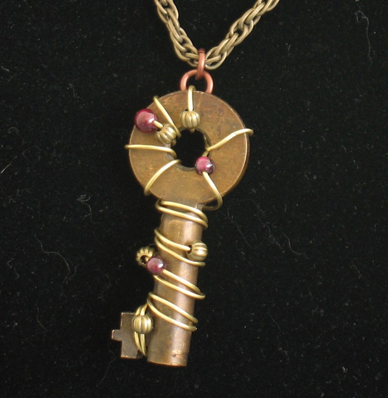 Brass Wrapped Skeleton Key - Etsy