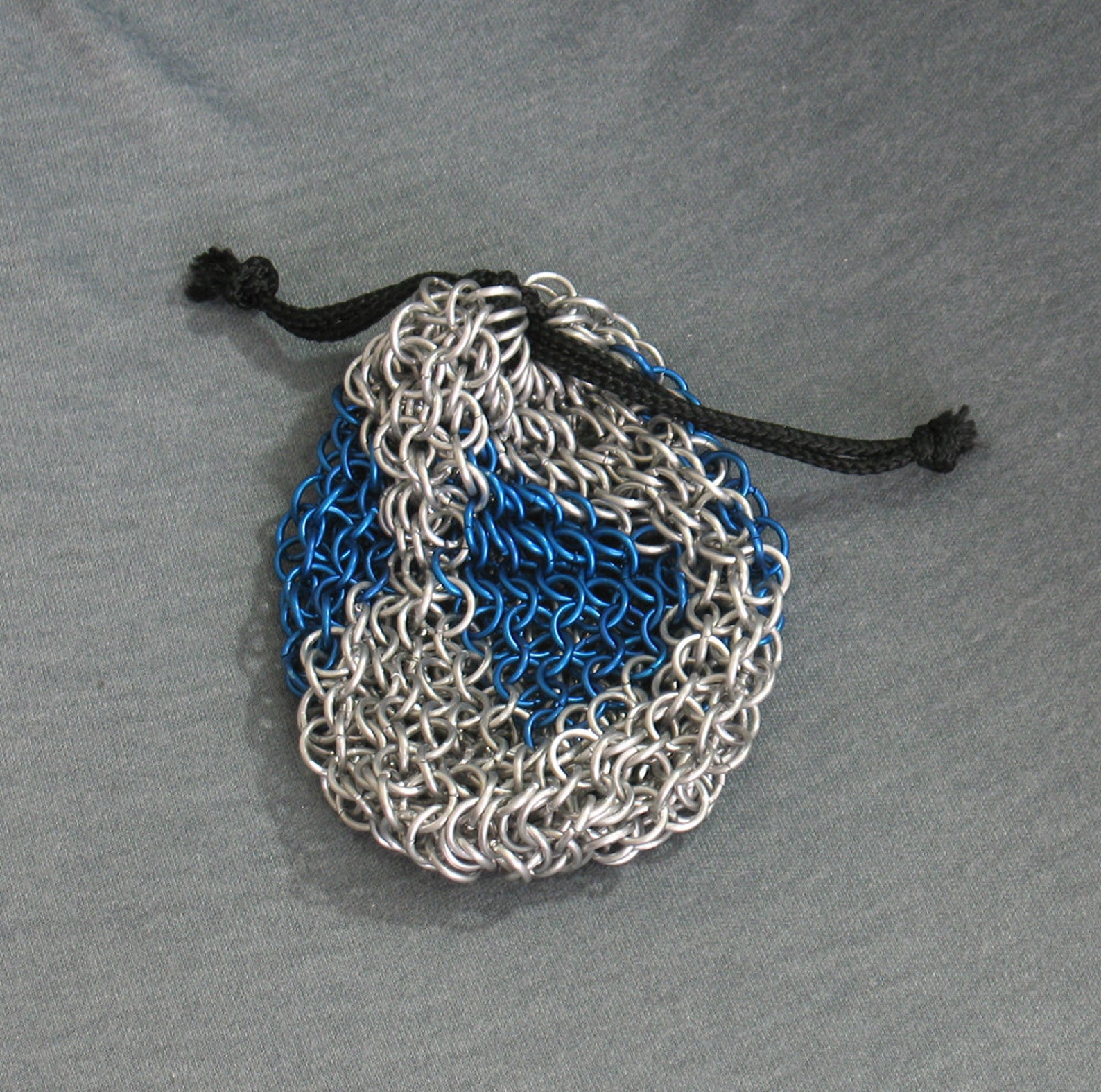 Blue Diamond Inlay Chainmaille Dice Bag - Etsy
