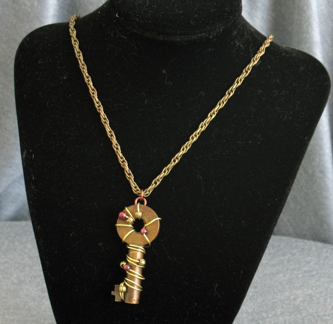 Brass Wrapped Skeleton Key - Etsy