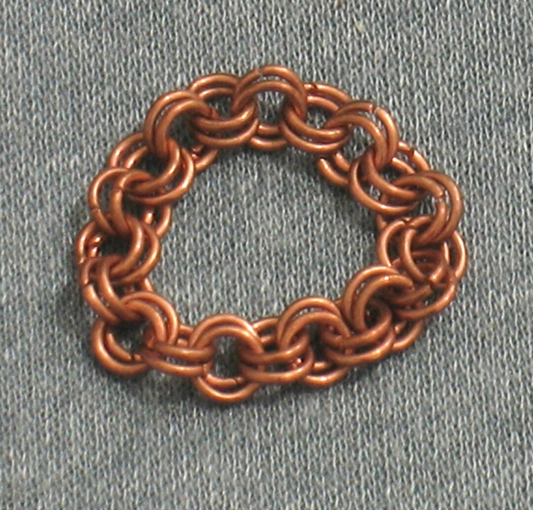 Copper Chainmaille Ring Any Size - Etsy