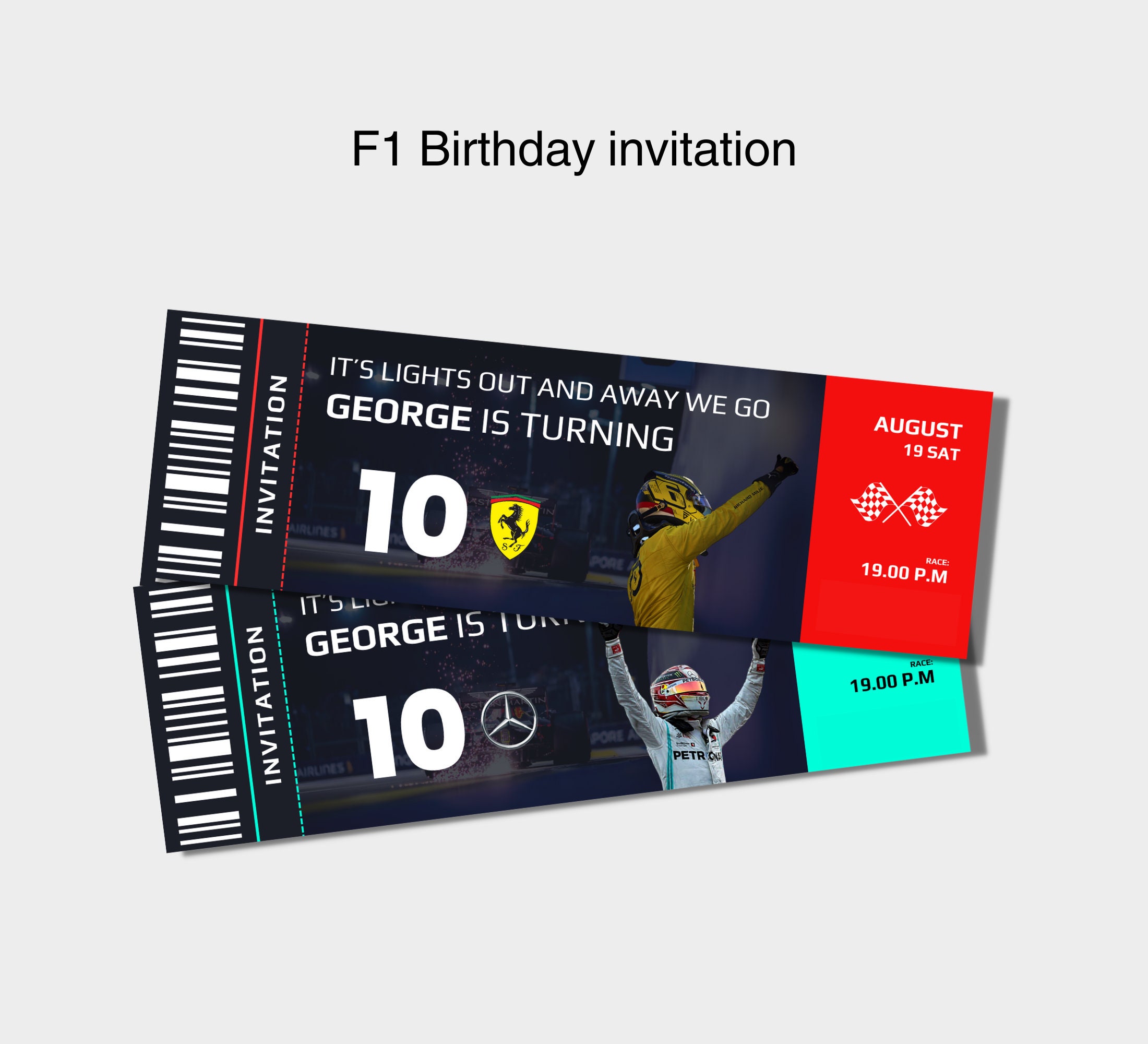 Invitación De Cumpleaños Personalizada F1 Cumpleaños F1 Norris Editable ...