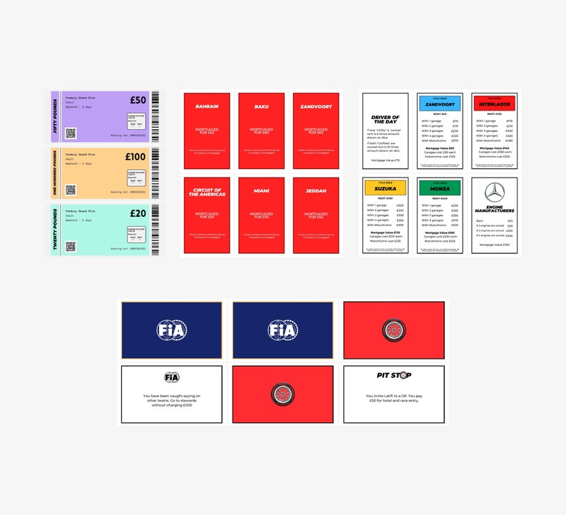 Formuly F1 Monopoly Edición Formula 1 Juego De Mesa F1 F1 Cartas ...