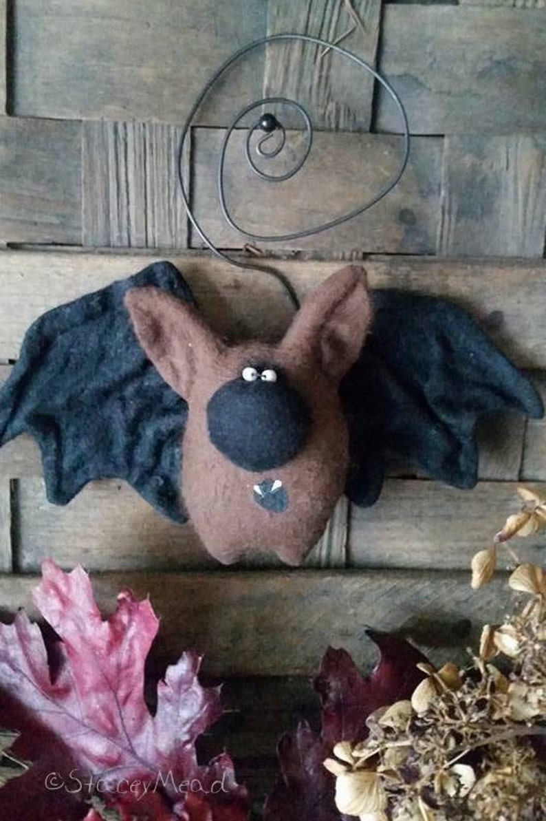 Harvey Wallbanger the Bat, A Primitive, Folk Art *PATTERN* From Raven's ...