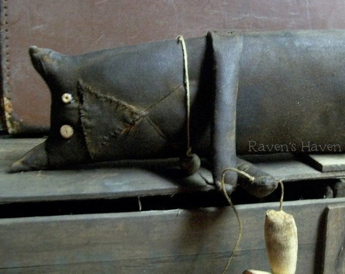 Fooey, A Primitive, Folk Art Cat * PATTERN * From Raven's Haven - Etsy