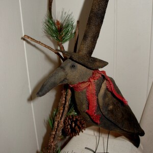 Snow Raven. A Primitive Folk Art Raven *PATTERN * by Raven's Haven - Etsy
