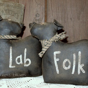 Lab Folk, A Primitive Folk Art Dog Pattern From Raven's Haven - Etsy
