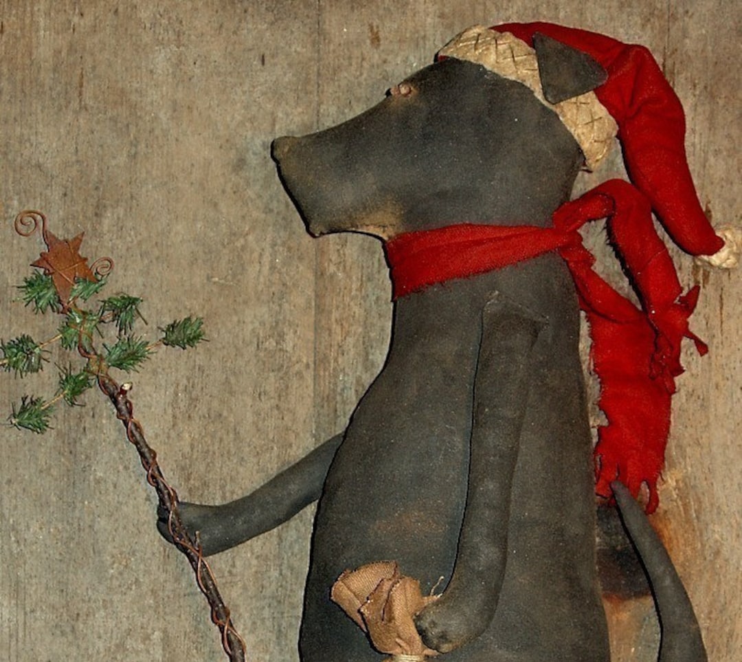 Charlie, A Primitive Dog *PATTERN* for the Holidays - Etsy