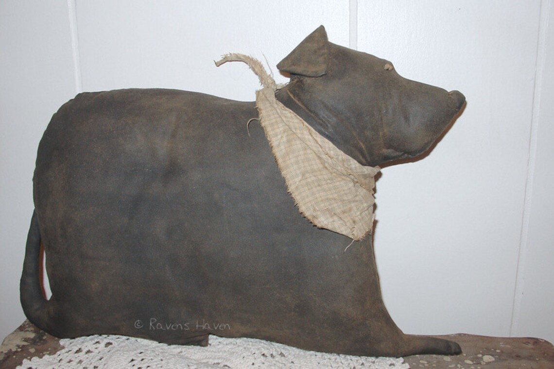 Baxter, A Primitive Folk Art Dog Pattern From Raven's Haven - Etsy
