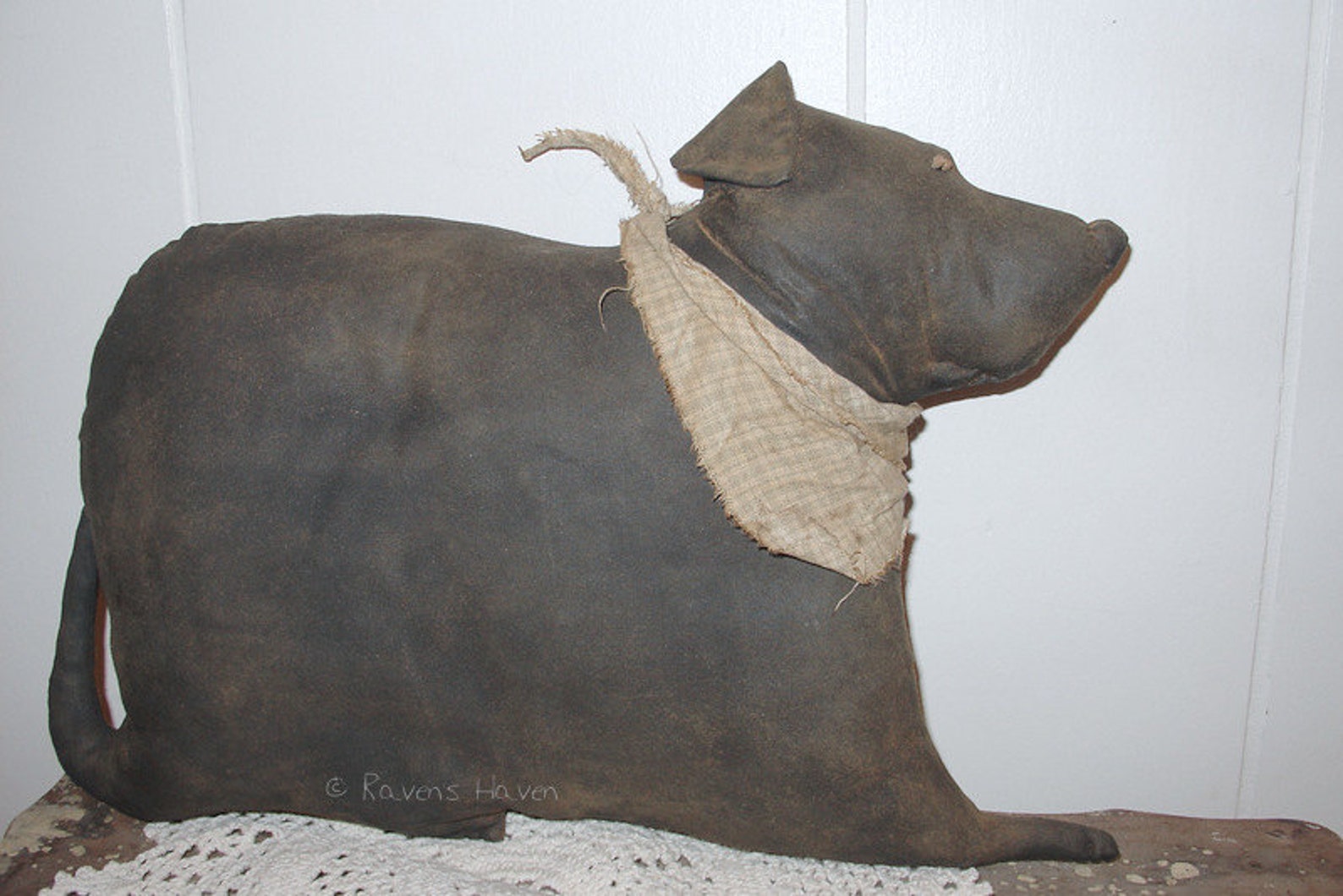 Baxter A Primitive Folk Art Dog Pattern From Raven's - Etsy