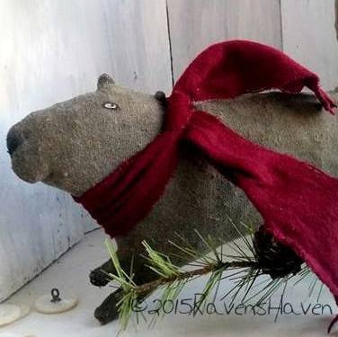 Griswold, A Primitive Squirrel *PATTERN* From Raven's Haven - Etsy