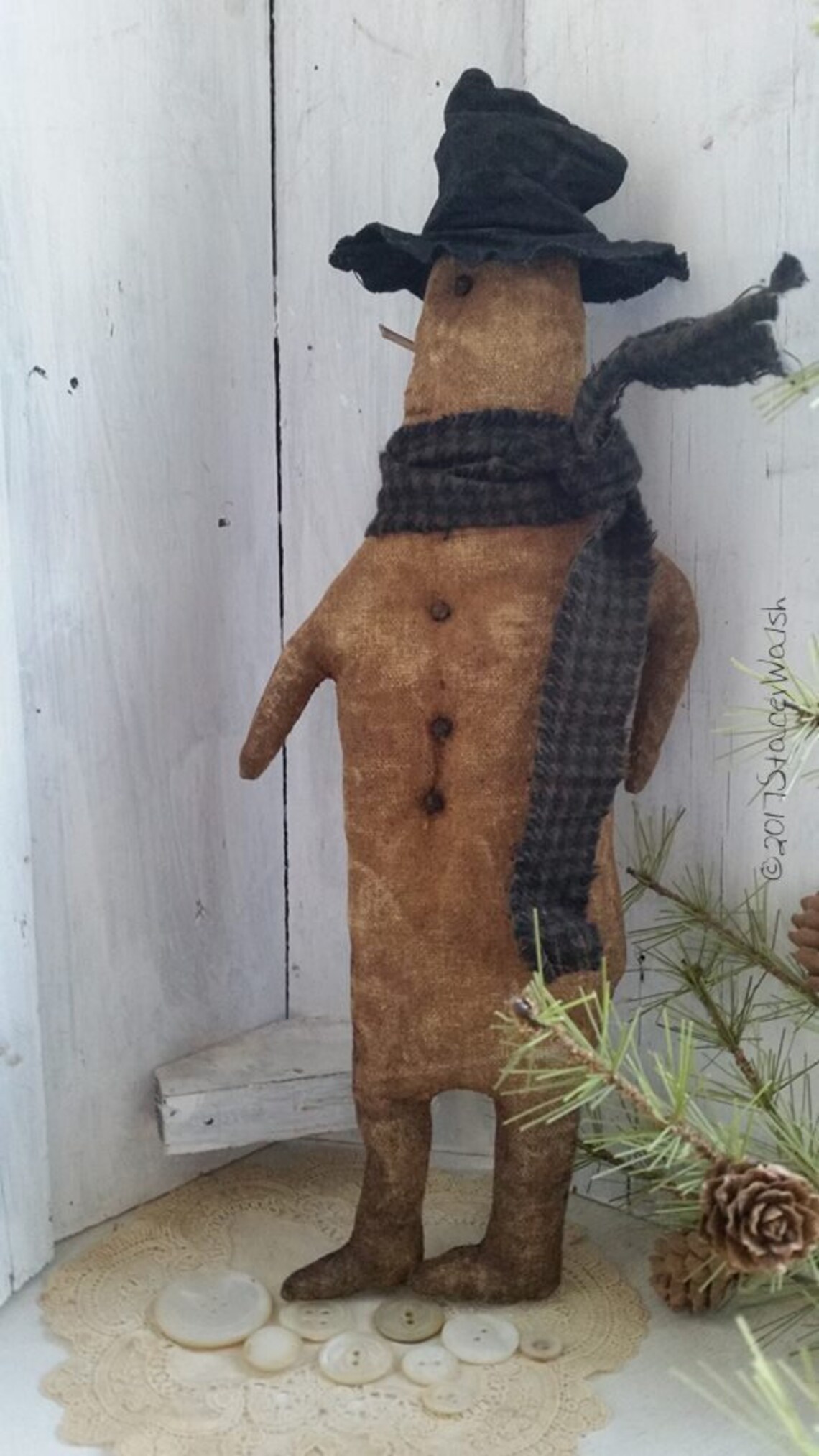 Raven's Haven Primitive Folk Art Pattern Olde Gingerbread Man - Etsy