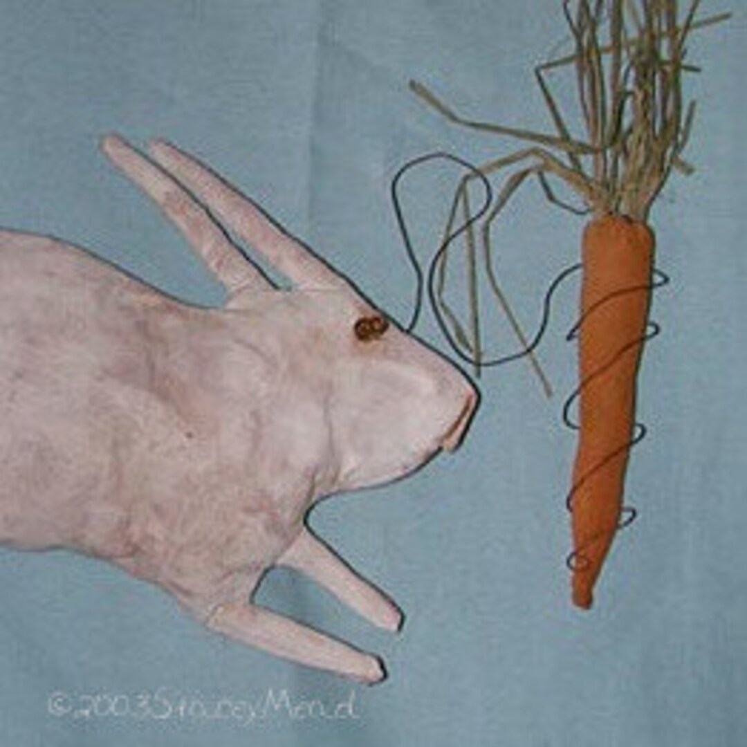Fester, A Primitive Folk Art Bunny Rabbit Pattern - Etsy