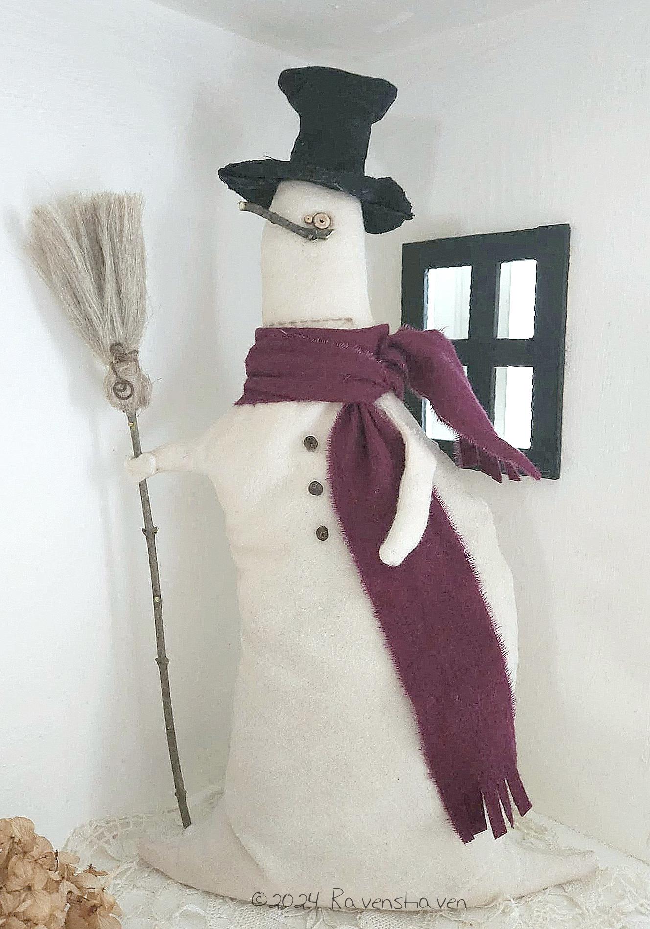 Dwayne *pattern* a Primitive Snowman Pattern From Raven's Haven - Etsy