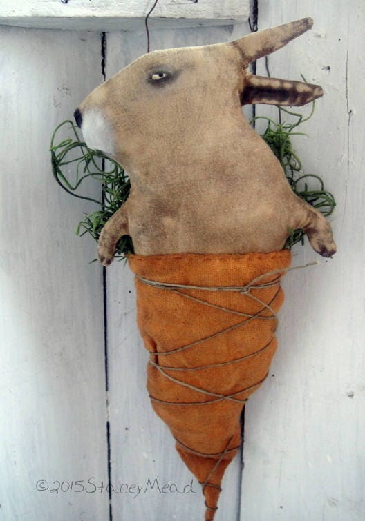 Raven's Haven Primitive Folk Art Pattern, Jackers Rabbit - Etsy