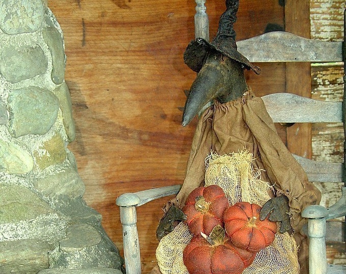 Large Primitive Crow on Wooden Stand - Etsy