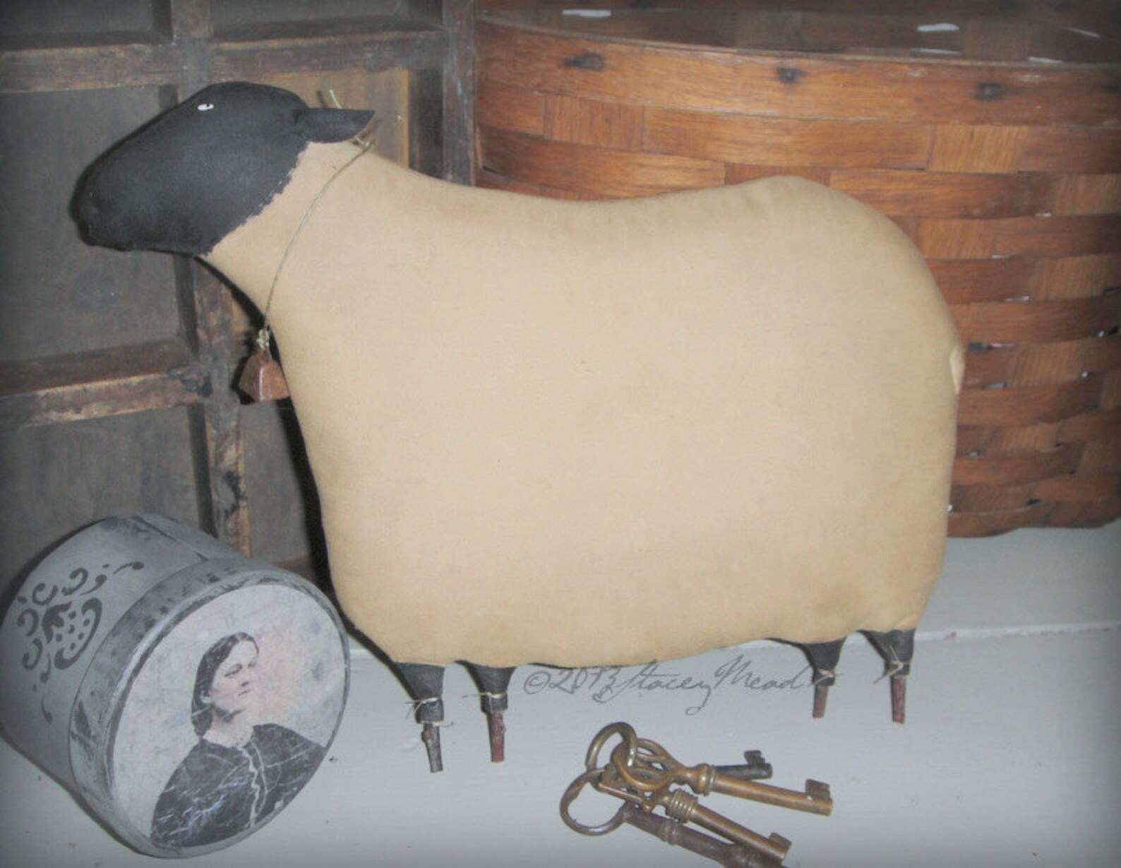 Early Mantle Sheep A Primitive Folk Art Pattern by - Etsy
