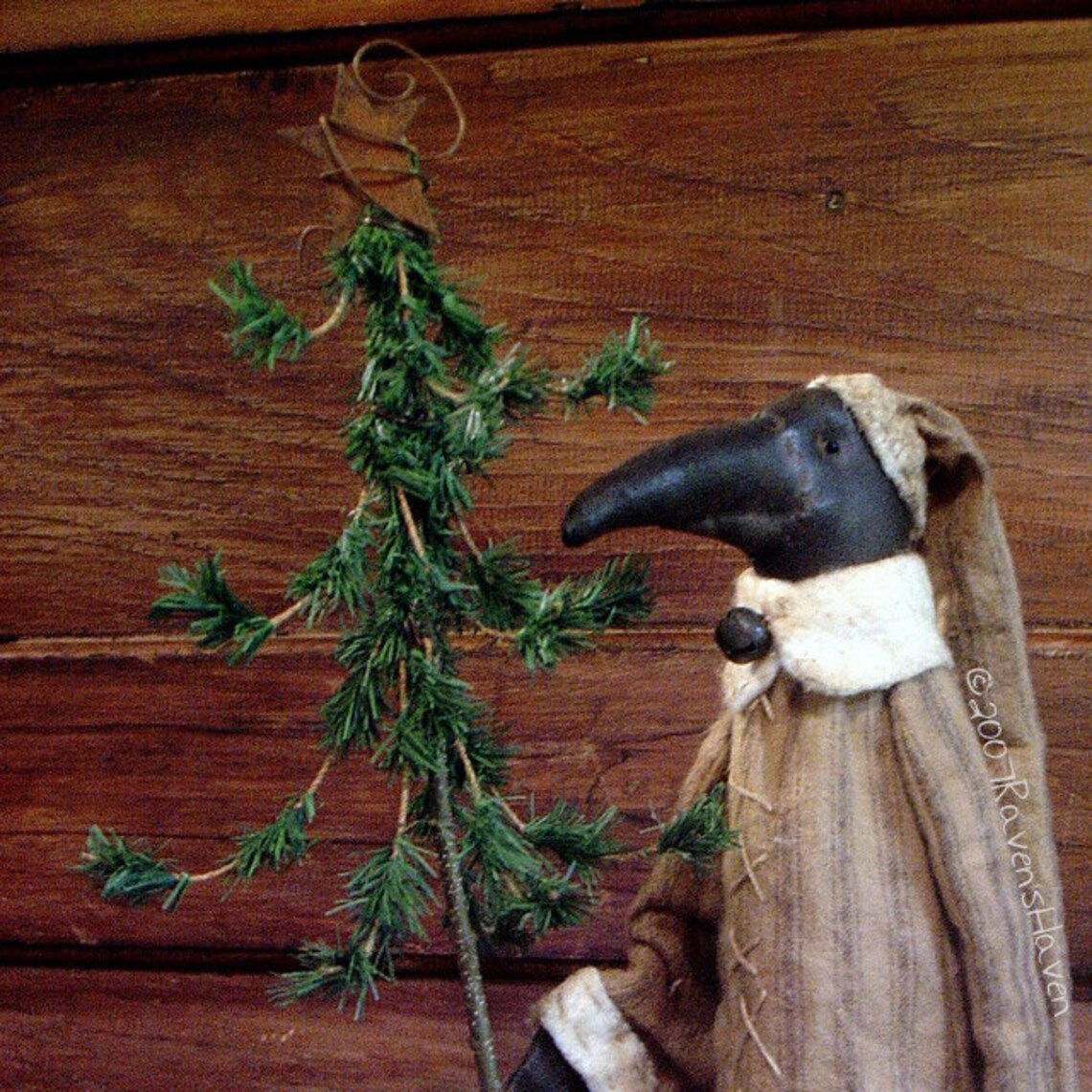 Woodland Santa Crow, A Primitive*pattern * From Raven's Haven - Etsy