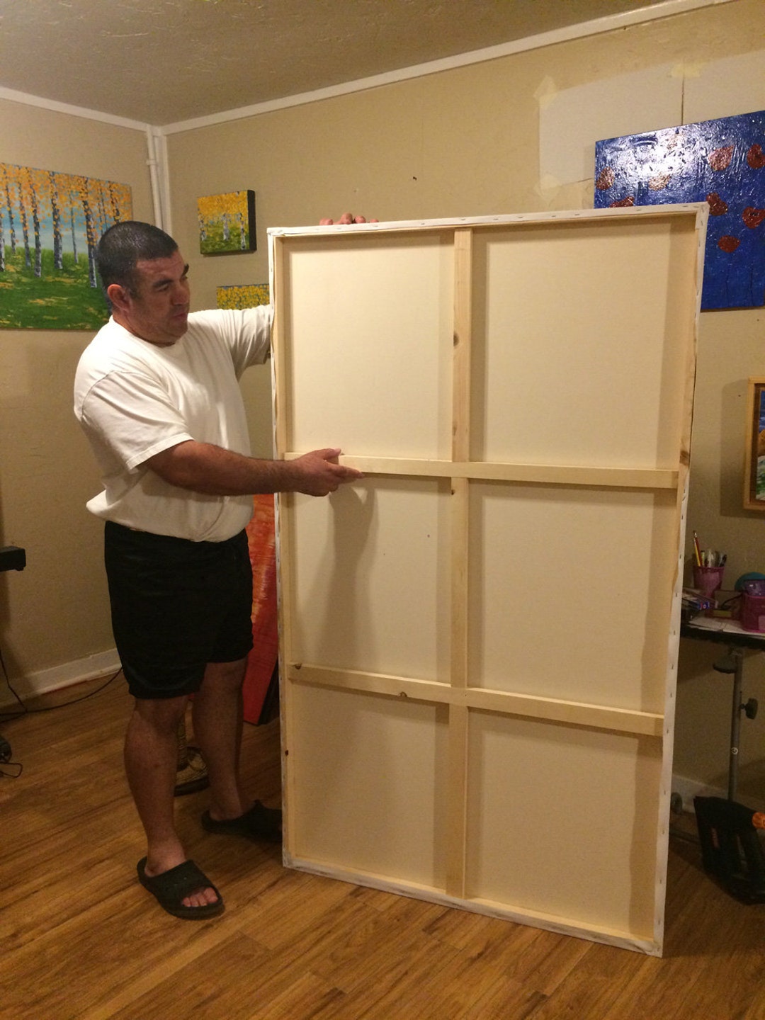 Stretcher Frame Custom With or Without Canvas Stretching Art Painting ...