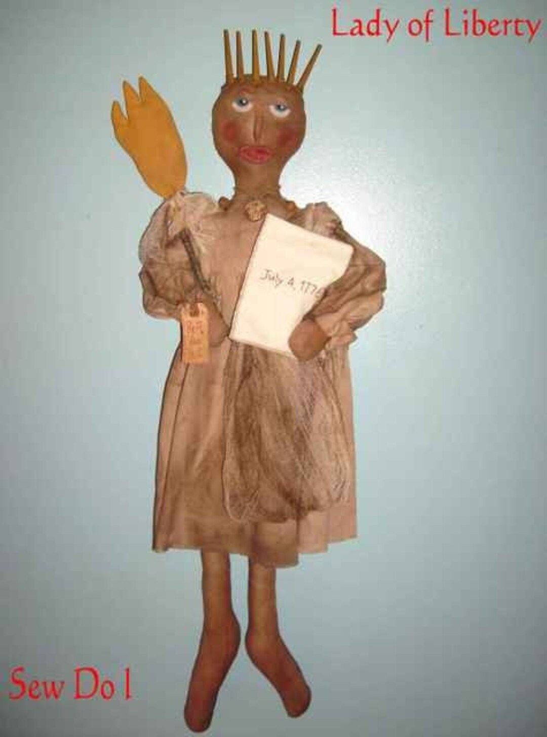 Primitive Lady of Liberty Doll Pattern E-pattern - Etsy