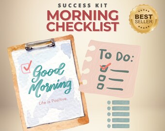 Printable Morning Checklist | Morning To-do List - Etsy