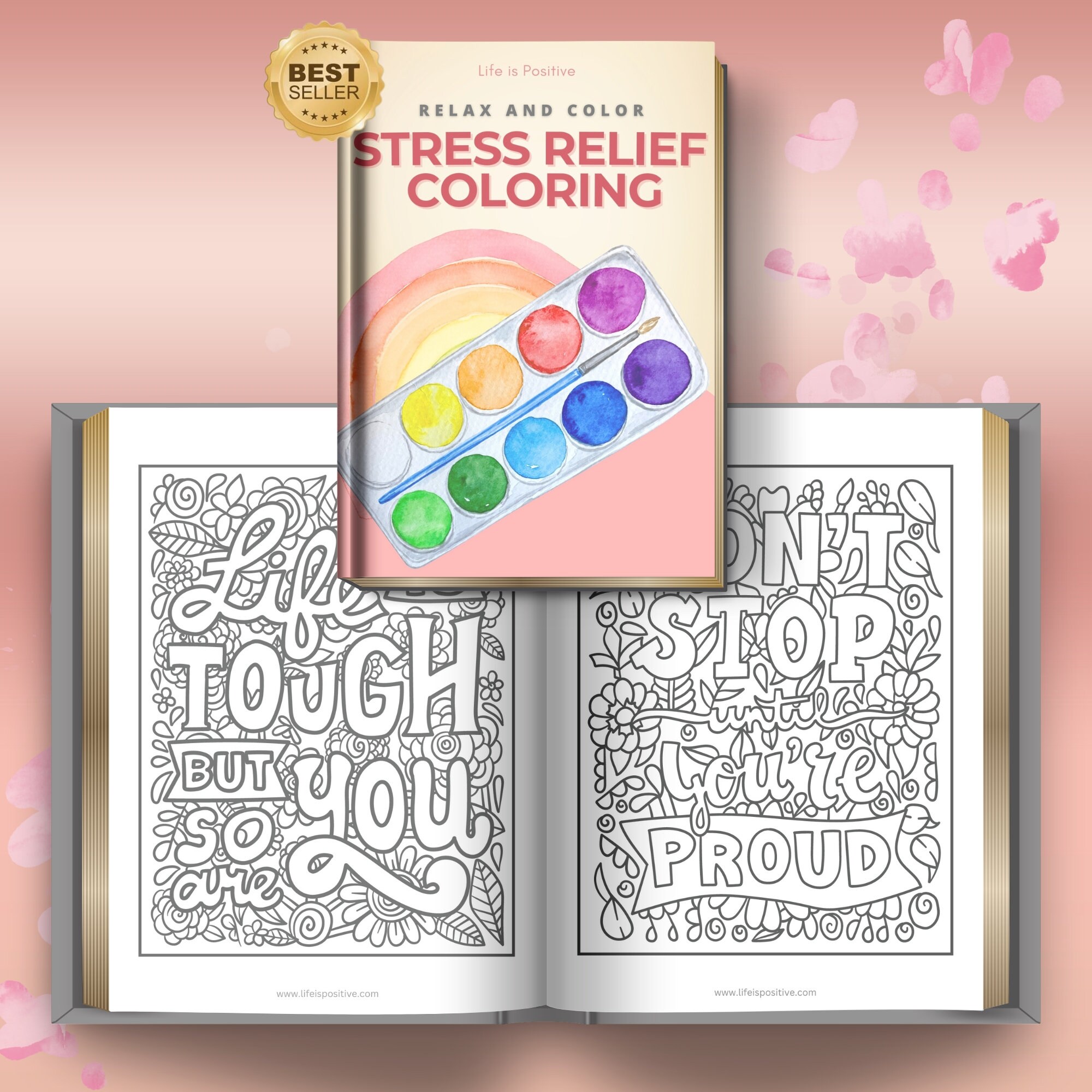 Stress Relief, Relaxing Patterns, Adult Coloring Book, Stress Relieving ...