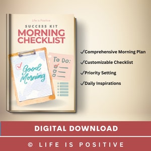 Morning Checklist Printable | Daily Planner | Morning Routine ...