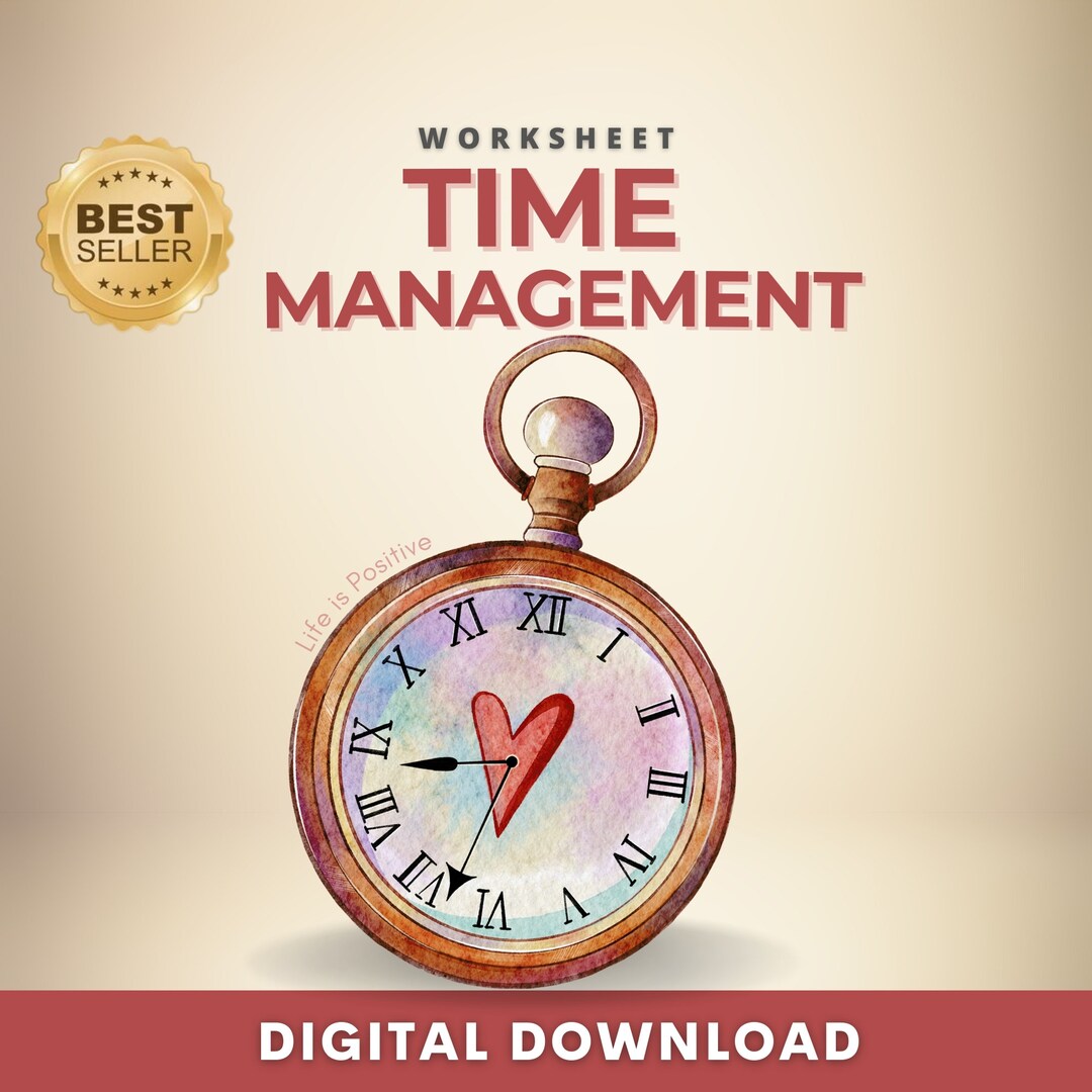 Time Management Workbook: Printable, Planner, Time Manager, Worksheets ...