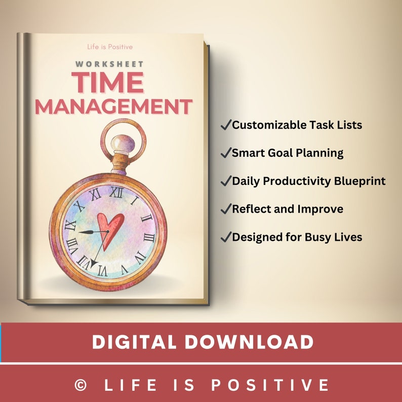 Time Management Workbook: Printable Planner & Tracker (PDF) - Etsy