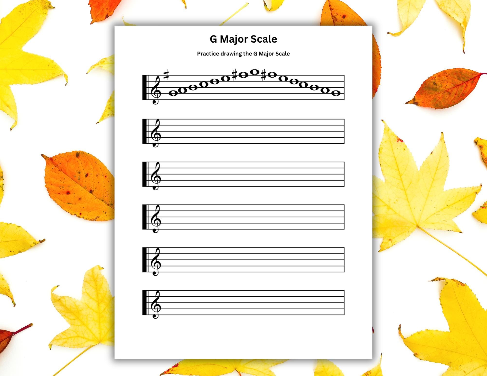 Printable Music Scale Practice Sheet Music Teacher Resources for Music ...