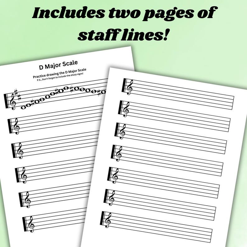 Printable Music Scale Practice Sheet for Beginning Piano Students - Etsy