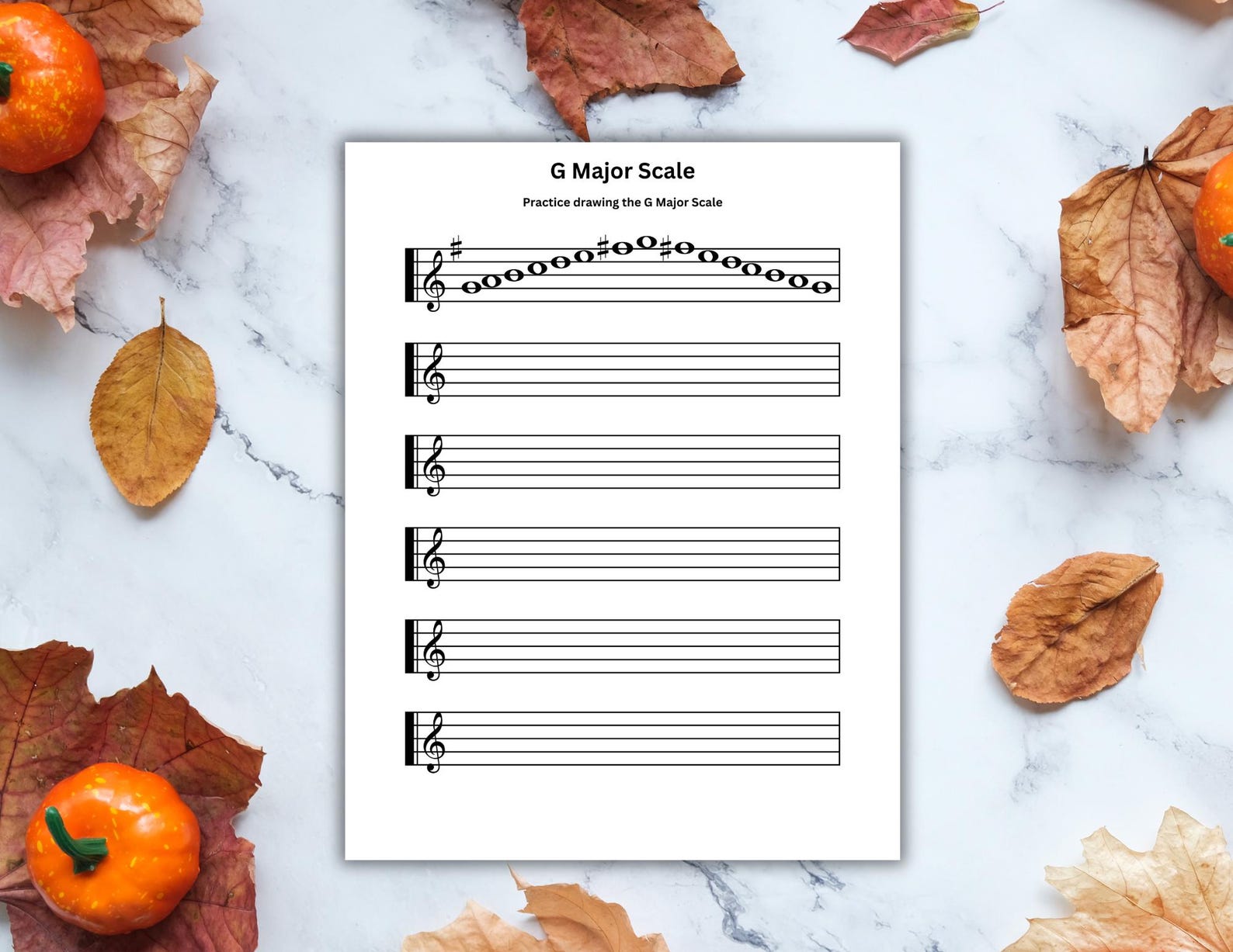 Printable Music Scale Practice Sheet Music Teacher Resources for Music ...