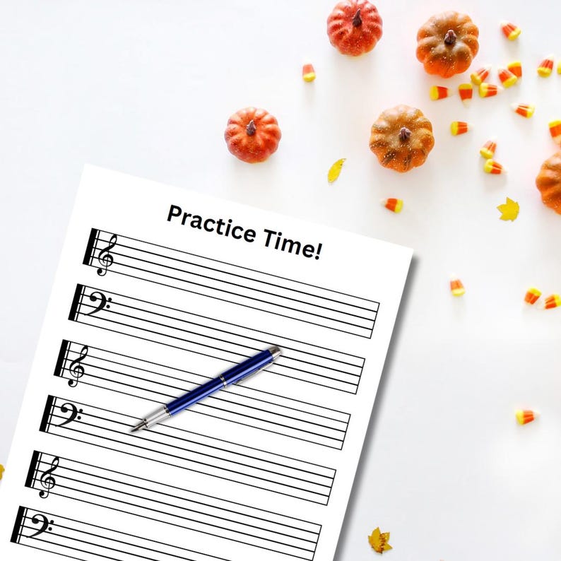 Music Staff Paper Printable: Student Music Study (PDF) - Etsy