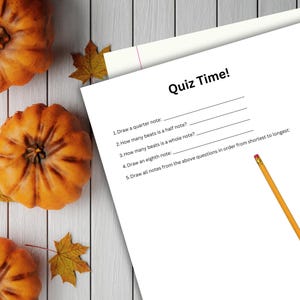 Printable Quiz on Notes for Music Students Resources for Teachers ...