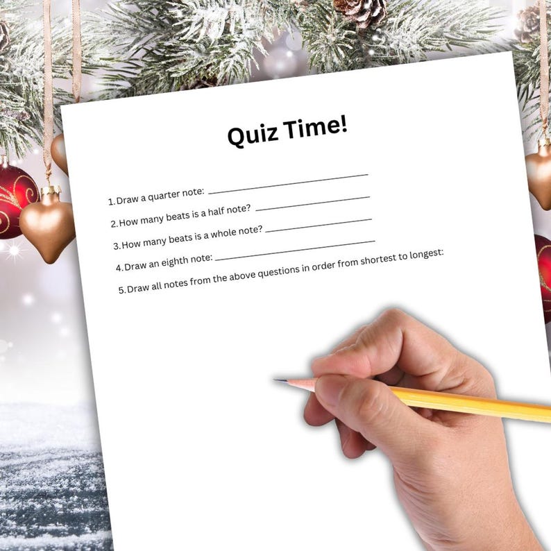 Printable Quiz Music Notes for Music Student Resource for Music Teacher ...
