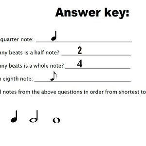 Printable Quiz on Notes for Music Students Resources for Teachers ...