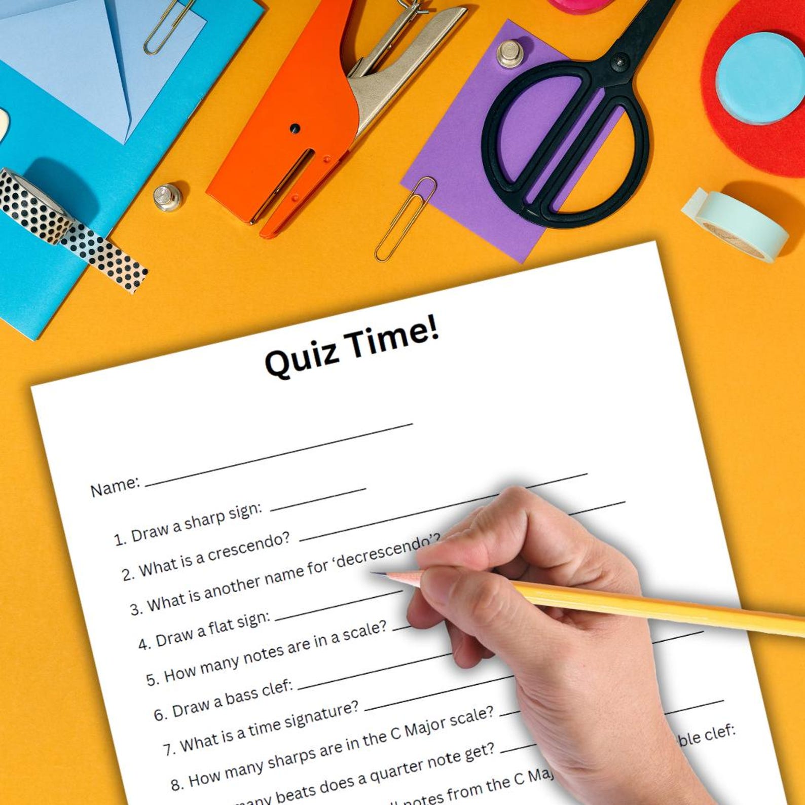 Printable Quiz on Music Theory for Student Piano Theory Quiz Resource ...