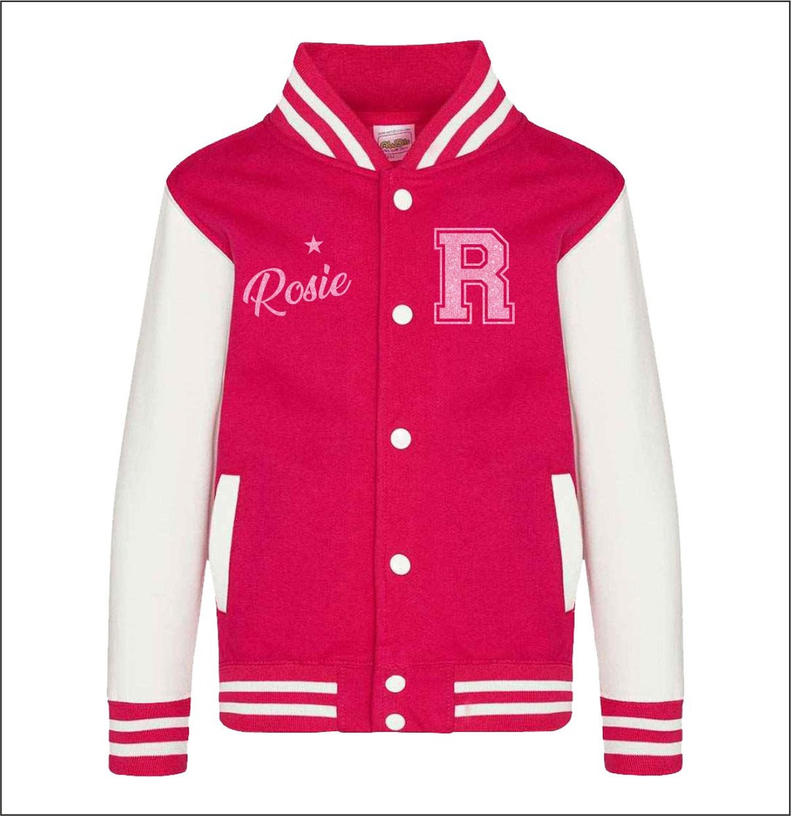 Custom Kids Varsity Jacket, Personalized Name Initial Sports Jacket ...