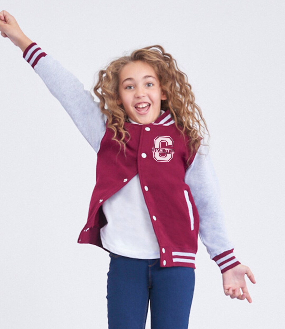 Personalized Varsity Jacket, Custom Name & Initials for Kids, Boys ...