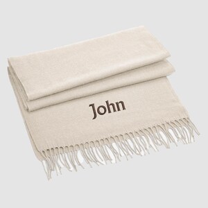 Custom Embroidered Name Scarf, Personalised Your Name Monogram Scarves ...