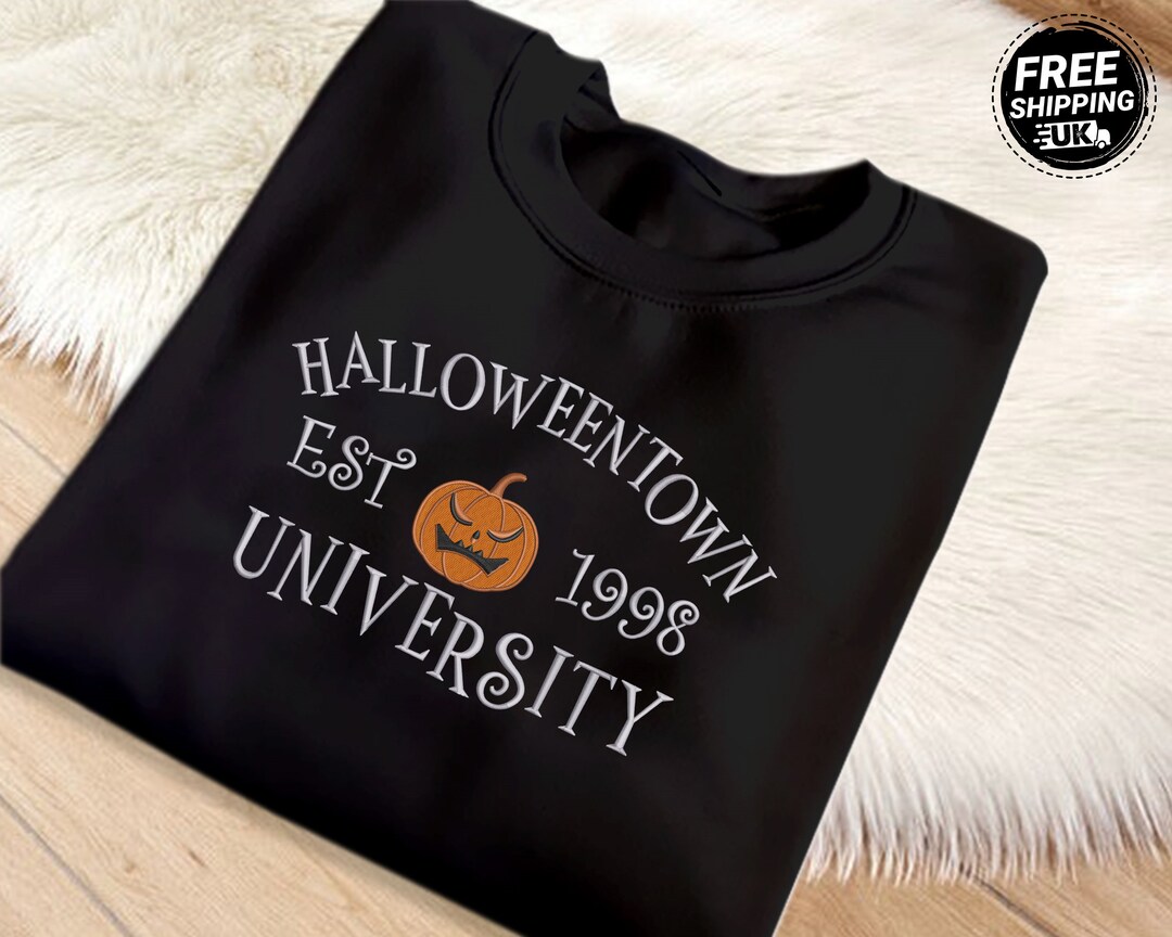 Vintage Halloween Embroidered Sweater, Halloweentown University ...