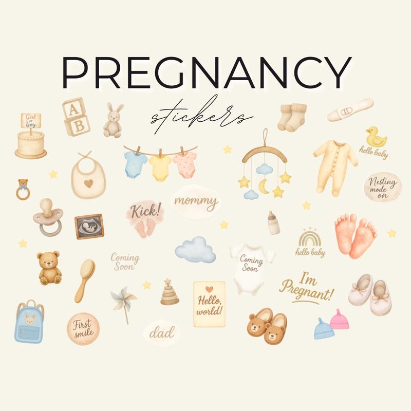 Pregnancy Stickers - Etsy