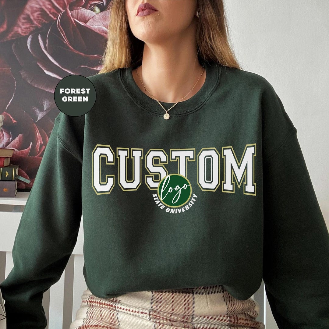 Personalized College Sweatshirt, Custom Logo (unisex S-XXL) - Etsy