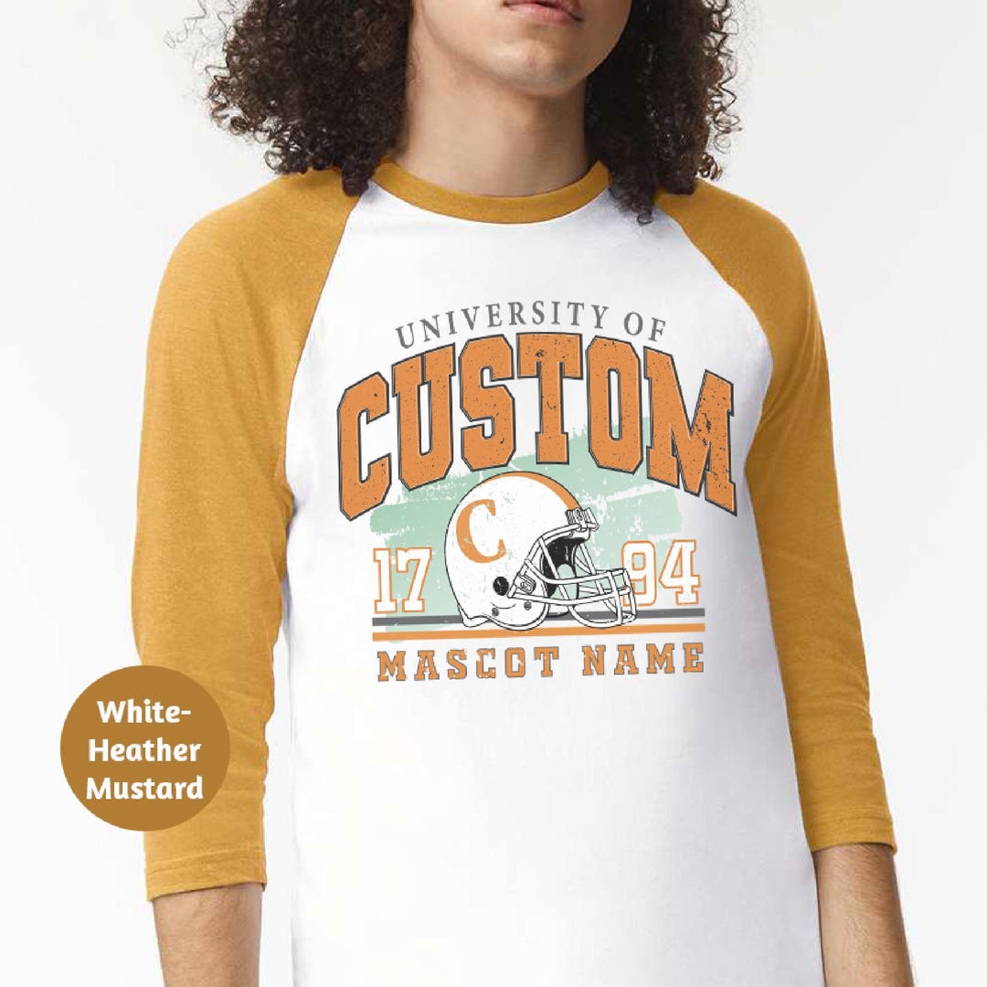 American Apparel Raglan Tee for University Fans Personalized Vintage ...