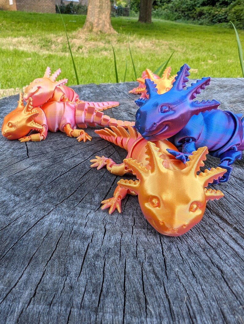 Articulated Axolotl Fidget Toy: 3D Printed Sensory Animal - Etsy